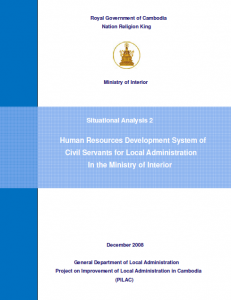 Human Resources Development System of Civil Servants for Local ...